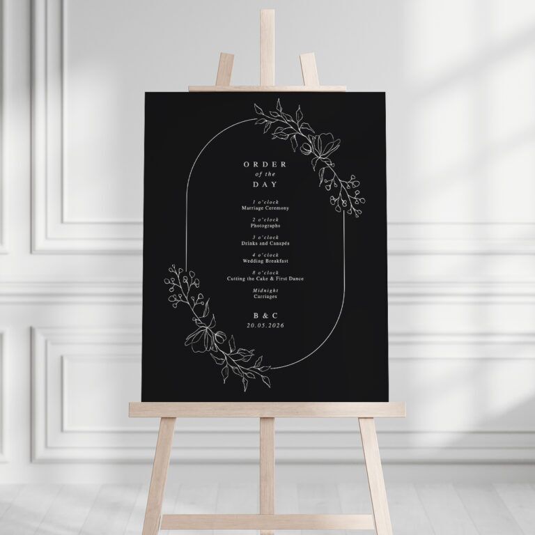 Bridget Table Number Sign - Pure Invitation Wedding Invites